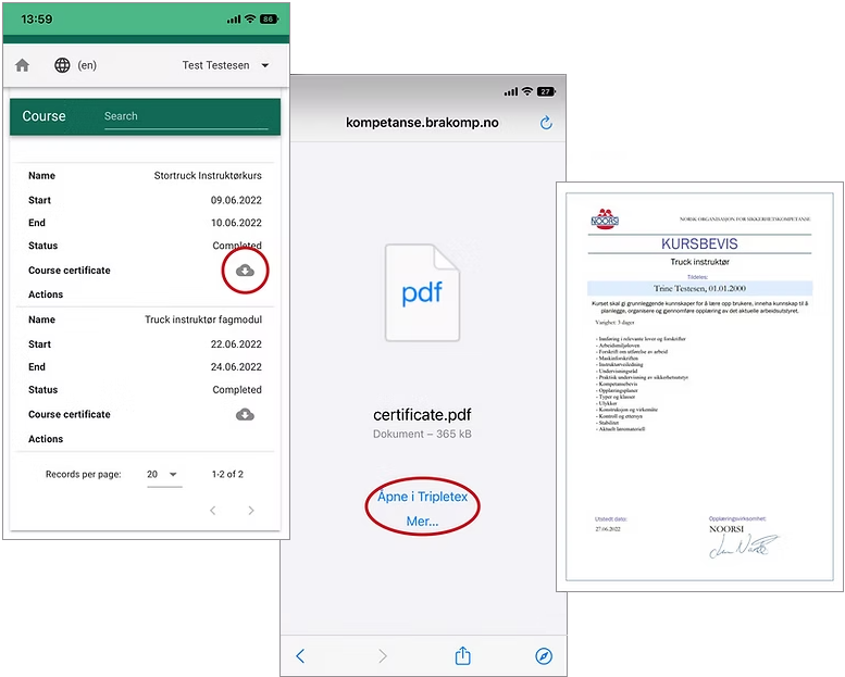 Brakomp – Få tilgang til dine digitale kompetansebevis